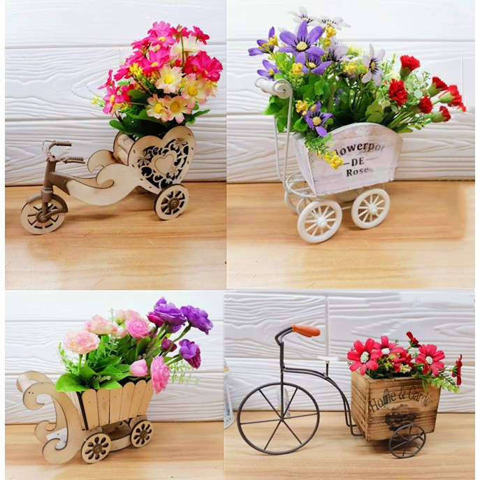 [VS] WOODEN FLOWER POT BICYCLE STYLE CUTE DESIGN FLOWER POT (JL-CH338 ...