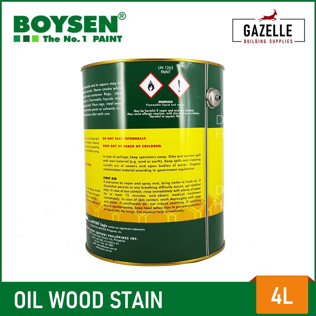 Original Boysen Oil Wood Stain - 4L | Shopee Philippines