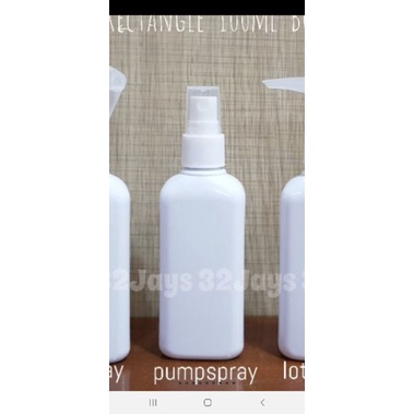 Plastic 100ml Rectangle Pump Spray Bottle Empty Container with Finger ...