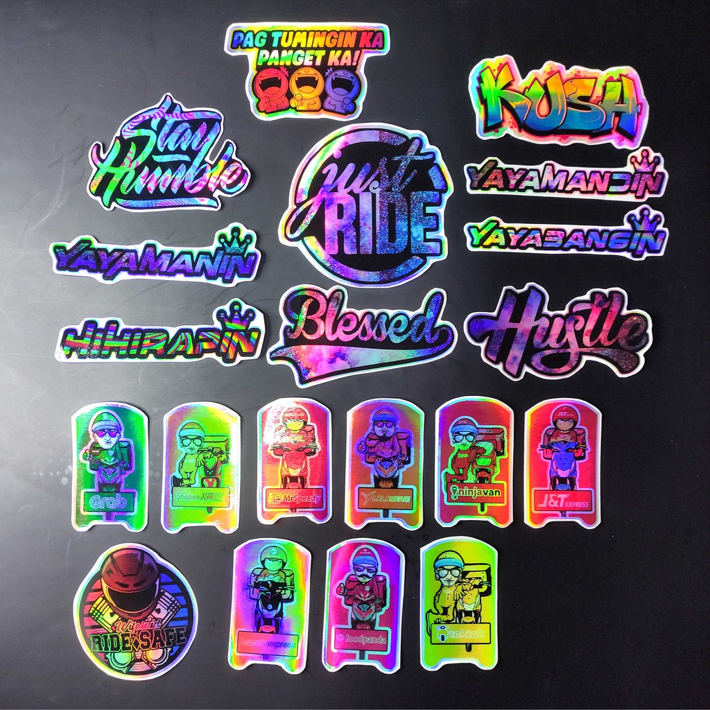 Motorcycle Hologram Stickers Car Decals Printed Laminated YAYAMANIN ...