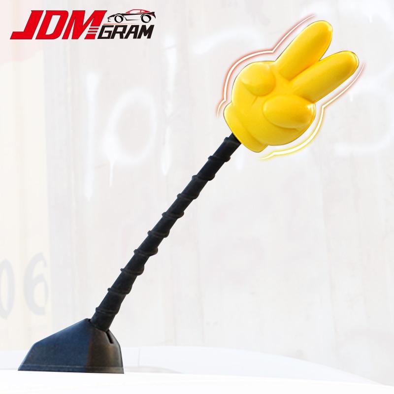 JDMGRAM Victory Finger Car Antenna Topper Balls Eve Decoration ...