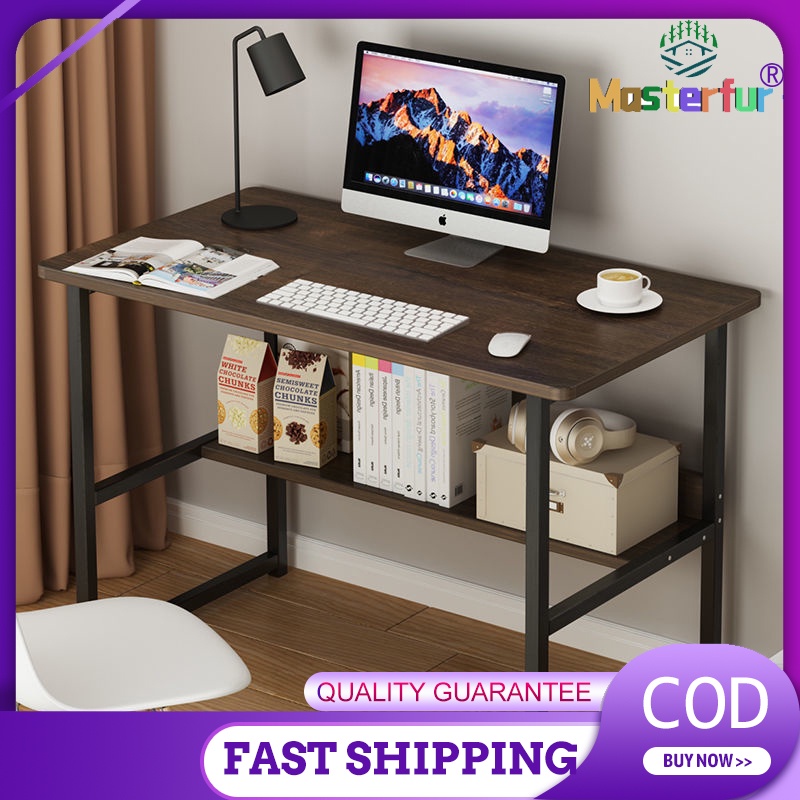 COD 2Layer PC Desk Home Table Computer Desk Study Table With Book Shelf ...