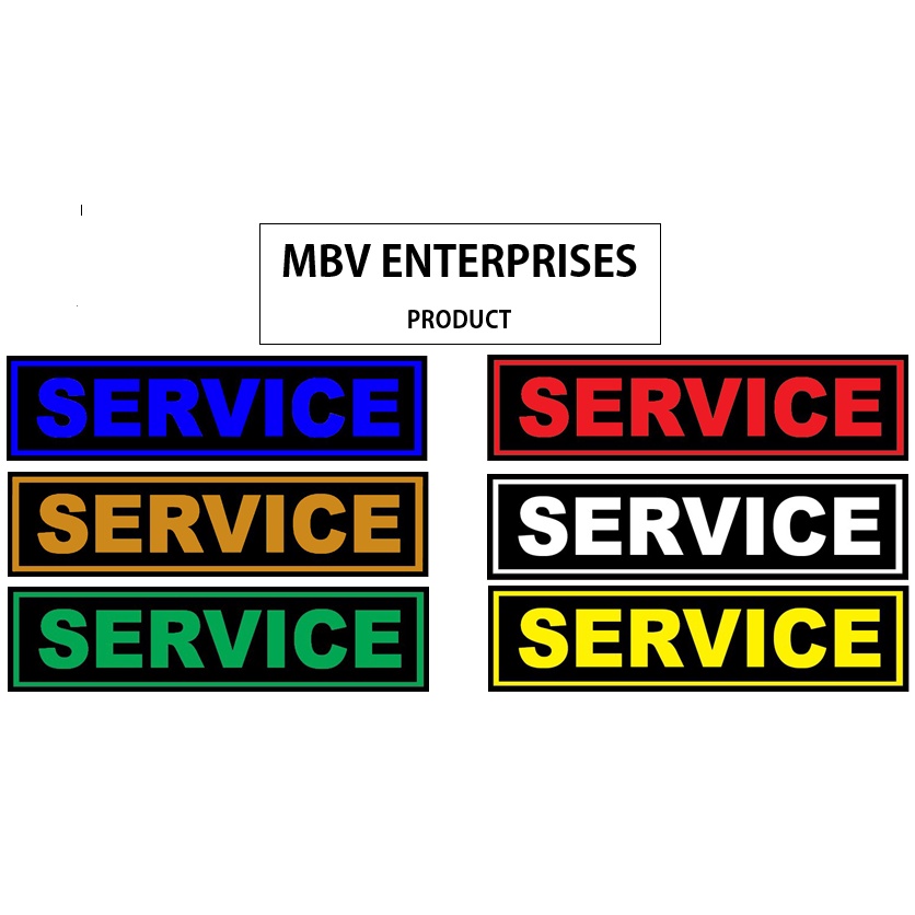 Service Sticker for Jeep and Tricycle Waterproof Laminated | Shopee ...