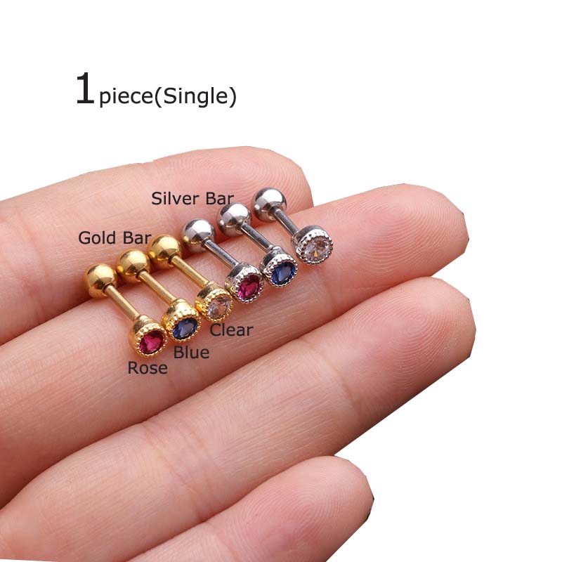 1piece Earring Cartilage 16G Pinna Daith Rook Piercing 6mm Length ...