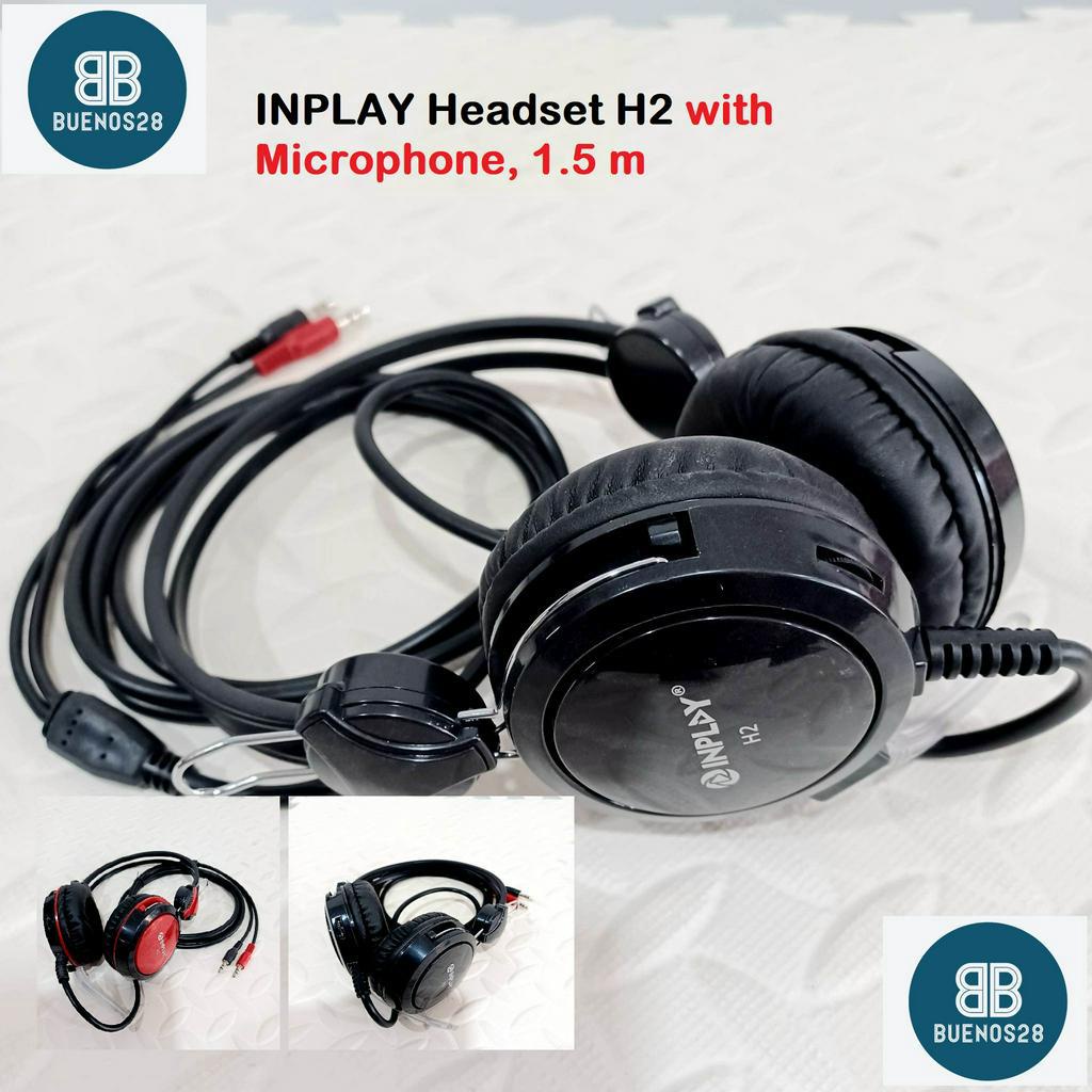 INPLAY Headset H2 , with Microphone, 1.5 meter cable long | Shopee ...