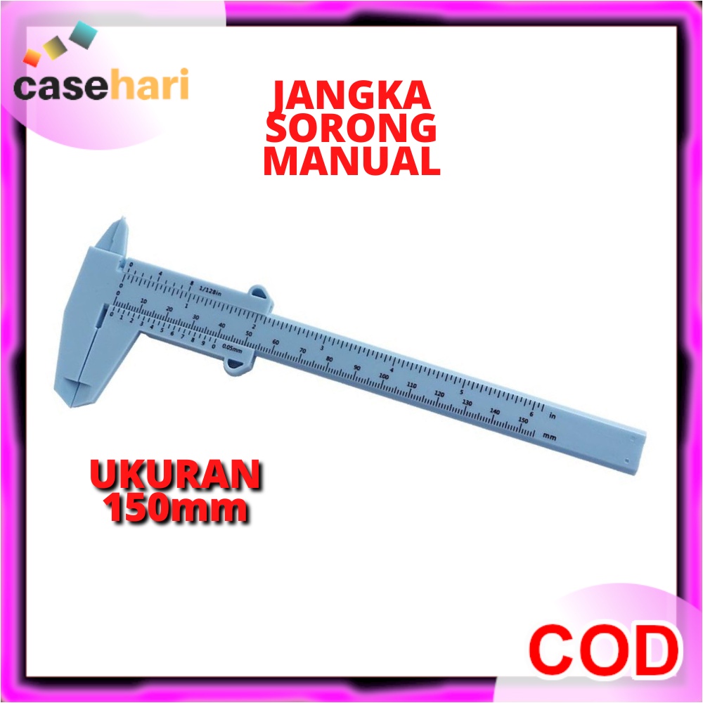 150mm Micrometer Vernier Caliper Gauge Measurement Tool Plastic Ruler ...