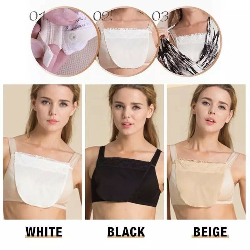 3pcs Invisible Bra Lace Privacy Anti Peep Modesty Panel Cleavage Cover | Shopee Philippines