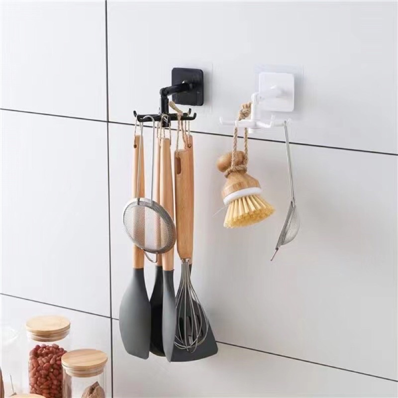 Kitchen Organizer Hook 360 Degree Rotating Shelves Rack Cuppboard ...