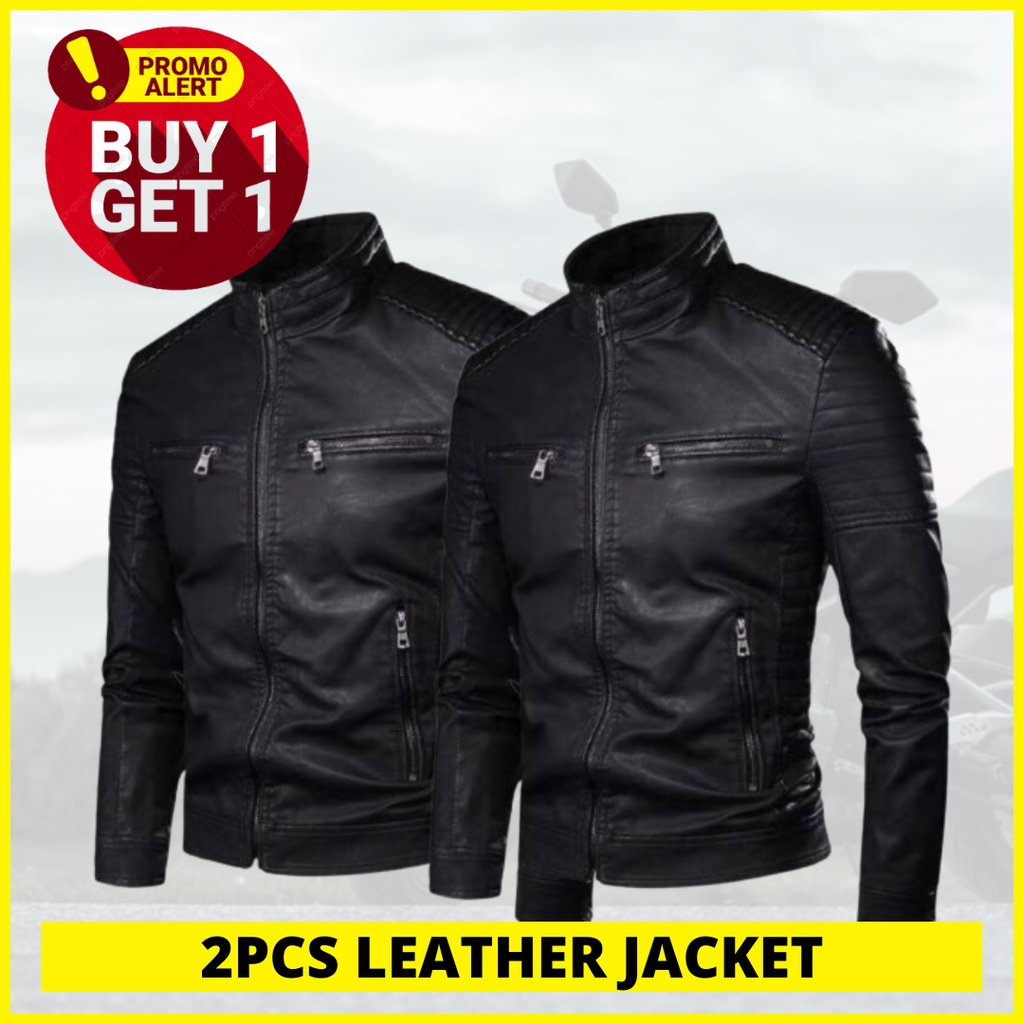 BUY1TAKE1 Premium Leather Jacket for Couples | Partners | Riders ...