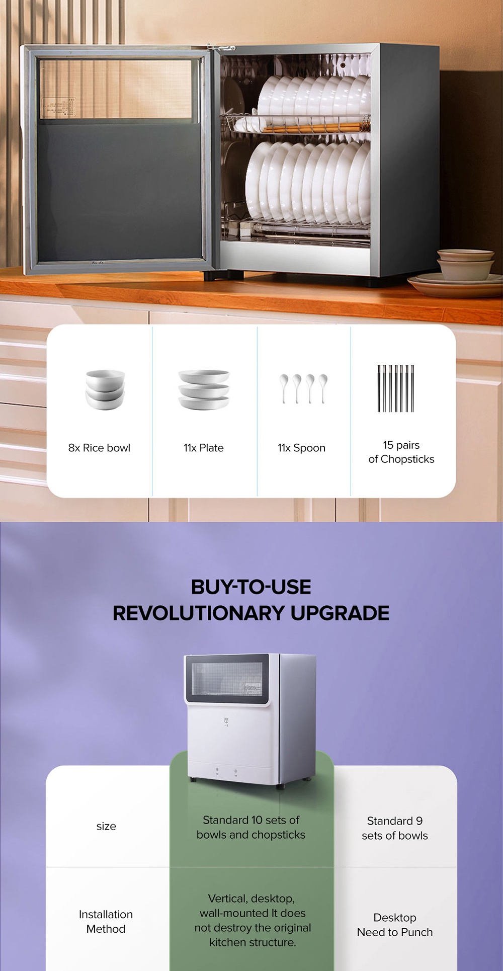 Yimi Disinfection Cabinet 50L High Temperature Disinfection Cupboard ...