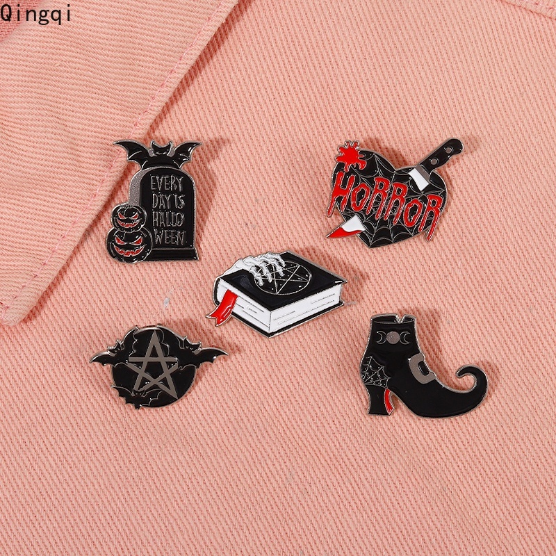 Punk Horror Witch Spell Enamel Pin Brooch Badges Dark Gothic Jewelry ...