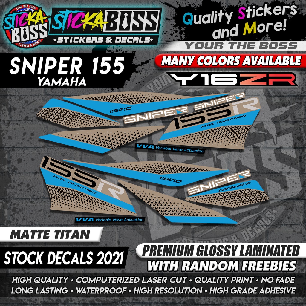 SNIPER 155 STOCK DECALS 2021【WITH FREEBIES】Y16ZR / EXCITER 155 | Shopee ...