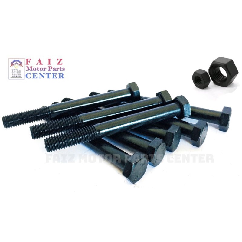 HIGH TENSILE 8x85mm,8x90mm (#13 sa yabe/tools) HEXAGONAL BOLT WITH NUT ...