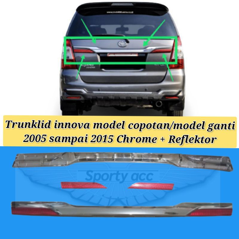 Trunk lid innova chrome model Replace 2005-2015 | Shopee Philippines
