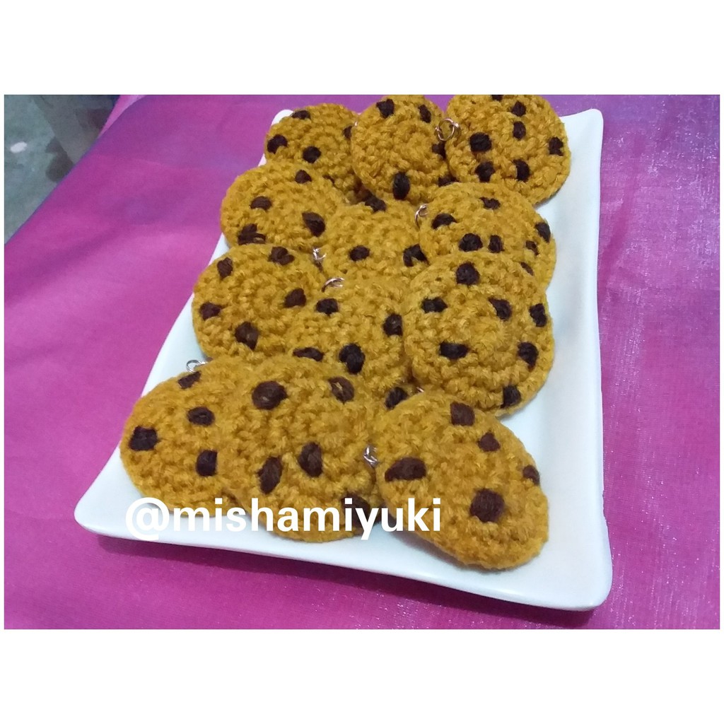 Chocolate Chip cookie amigurumi keychain kawaii food | Shopee Philippines