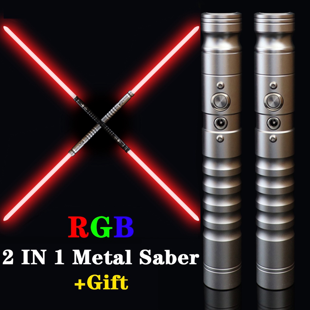 Double-edged Laser Sword RGB 7 Colors Change LED Lightsaber Two In One ...
