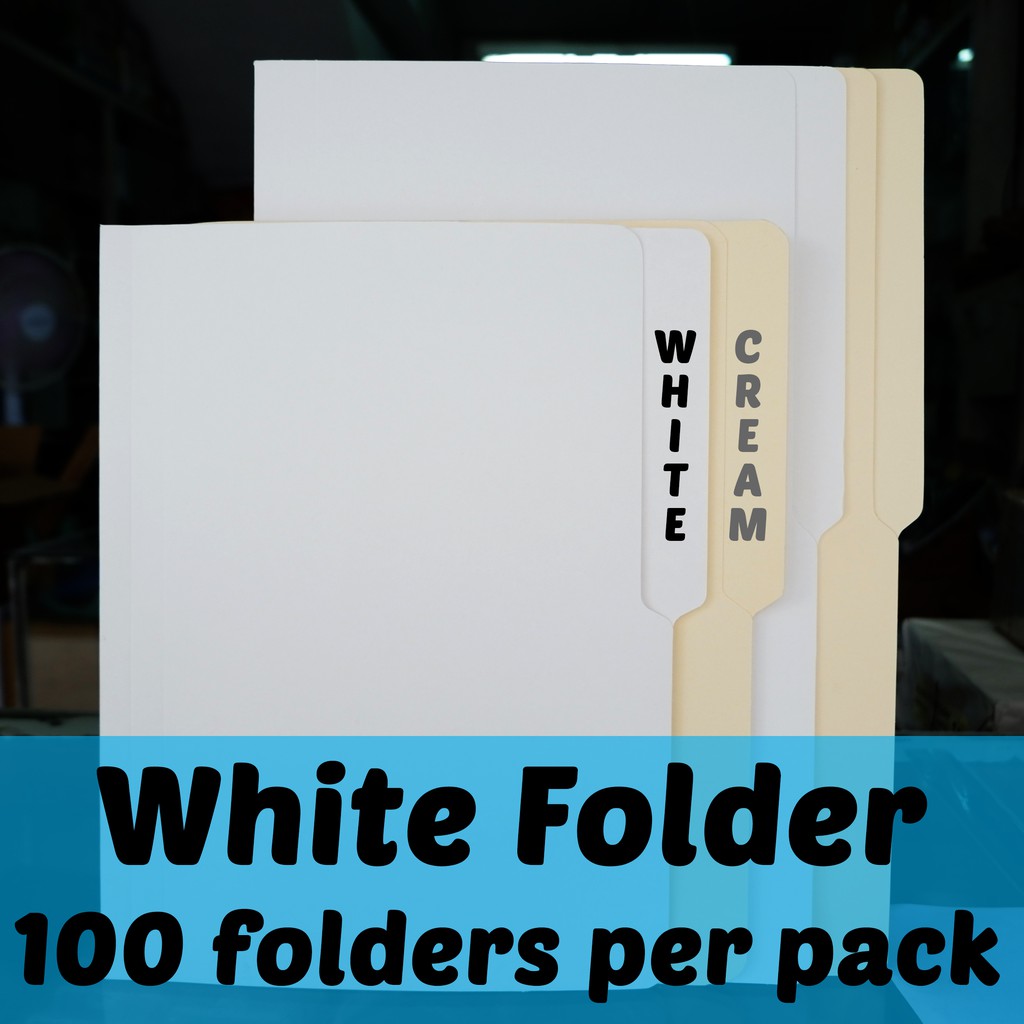 White Folder 100pcs Short Long | Shopee Philippines