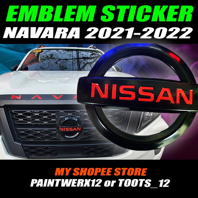 NEW NISSAN NAVARA EMBLEM STICKER 2021 - 2024 model | Shopee Philippines