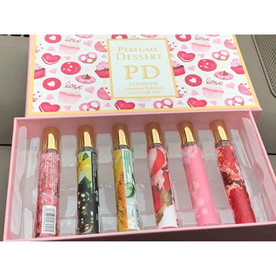 PERFUME DESSERT LONDON LOVE GIFT SET WITH 6 DIFFERENT SCENT WITH FREEBIE COD | Shopee Philippines