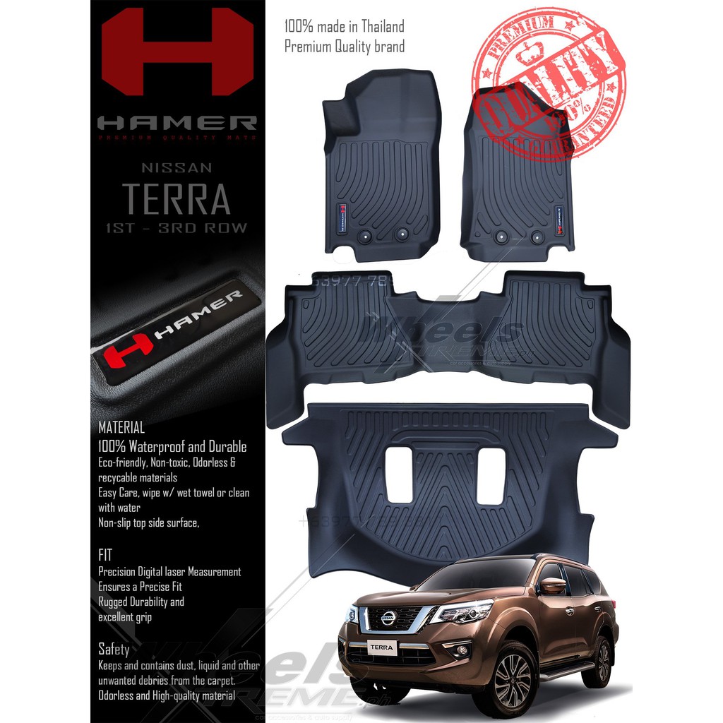 Nissan Terra matting 2018-2025 HAMER BRAND PREMIUM DEEP DISH MATTING ...