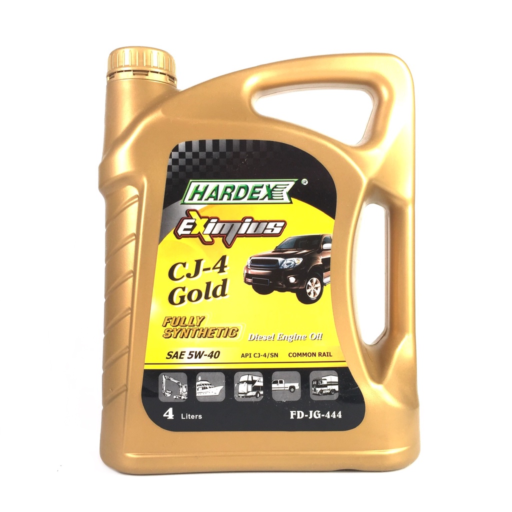 Genuine HARDEX 4 Liters Eximius CJ-4 Gold SAE 5W-40 Fully Synthetic ...