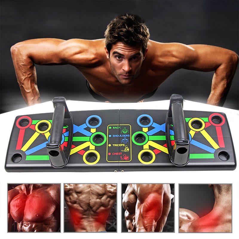 Multi Function Fold Push-Up Bracket Board Portable For Home Fitness ...