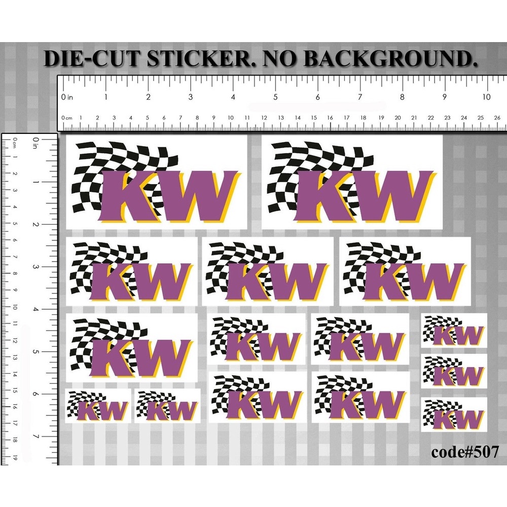 KW Vinyl Die-Cut Sticker Kit Decal Funny JDM Sponsors Tuning Suspension ...