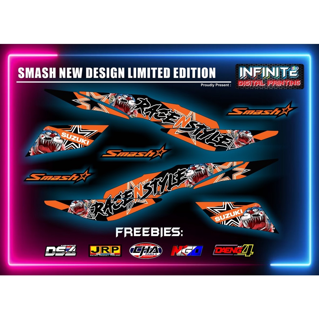 SMASH 115 DECALS STICKER ( RACE C STYLE X DORAEMON) | Shopee Philippines