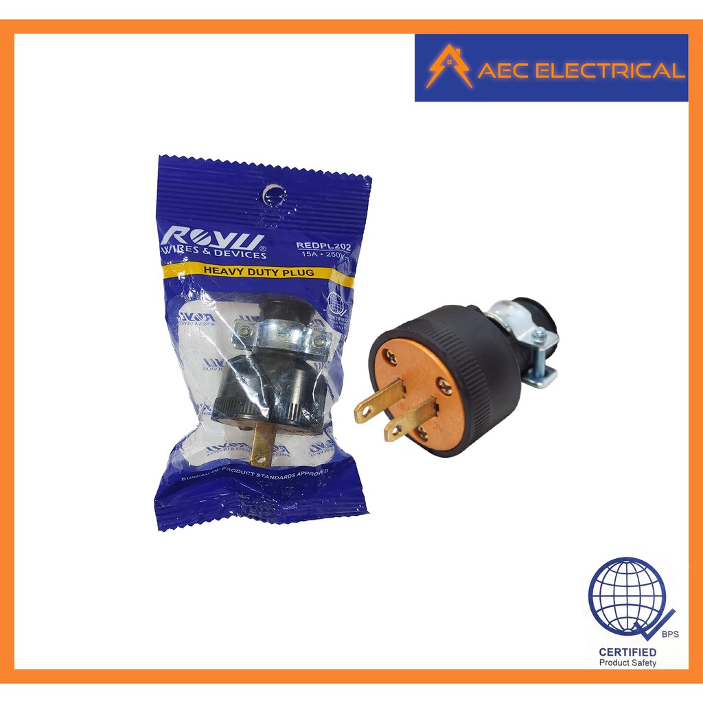 Royu Heavy Duty Rubber Plug 15A 250V v3 | Shopee Philippines