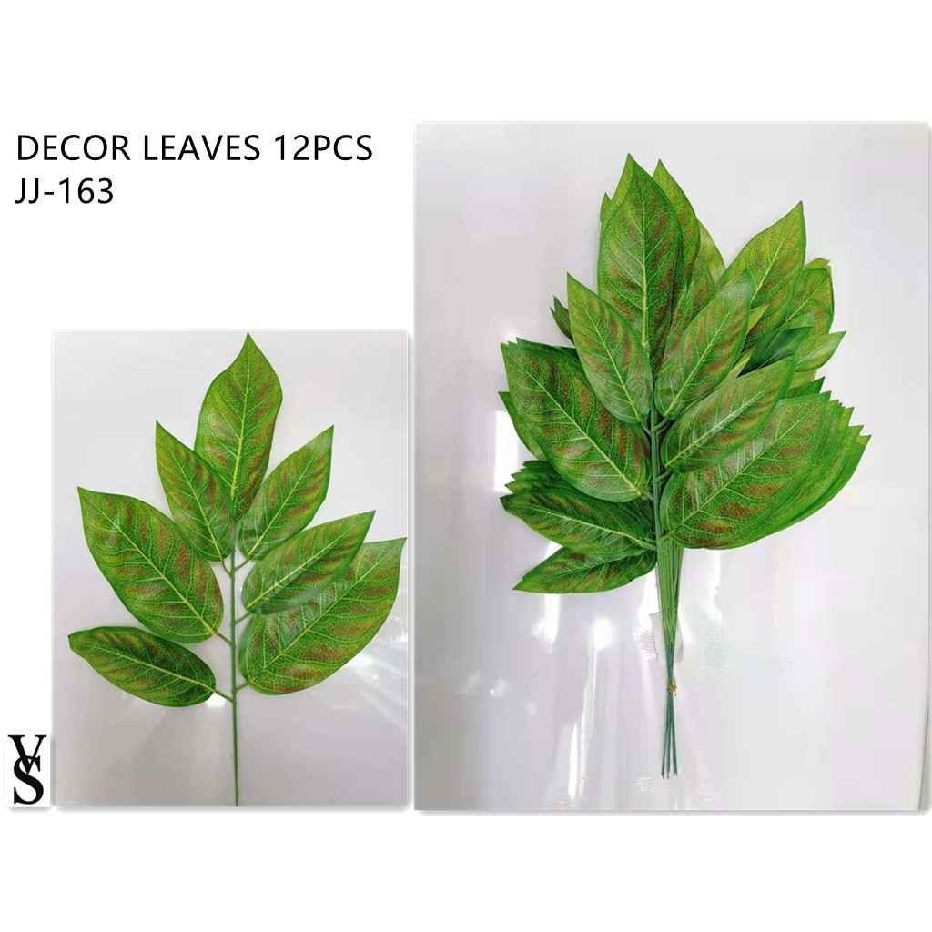 [VS] 12PCS AND 6PCS TROPICAL SINGLE LARGE ARTIFICIAL LEAVES (JJ-163/JJ ...