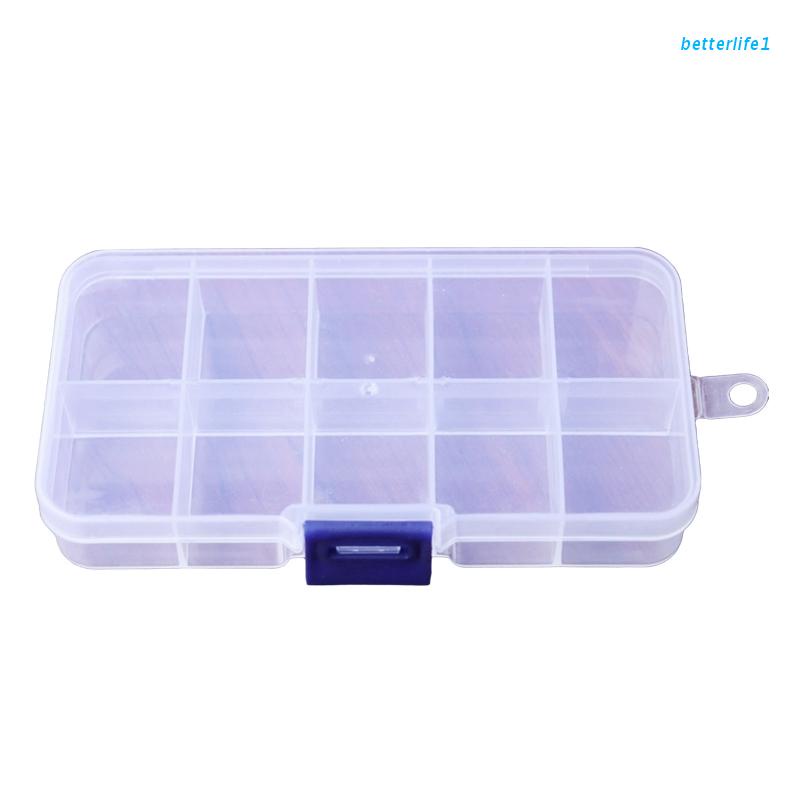 BTM 10 Grid Transparent Plastic Adjustable Storage Box Multifunction ...