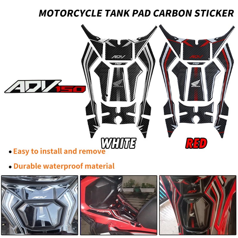 Honda ADV Tank Pad For Motorcycle ADV 150 5D Carbon Fiber Fuel Tank Pad ...