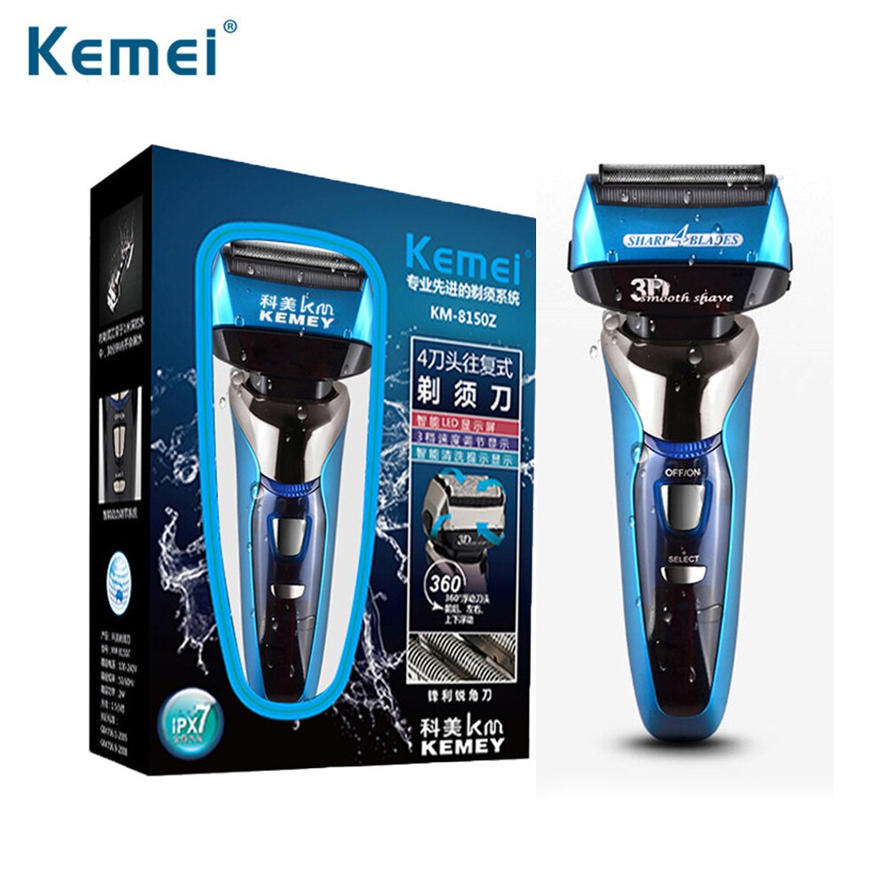 Kemei KM-8150Z Electric Shaver for Men Razor Wet & Dry Shaver ...