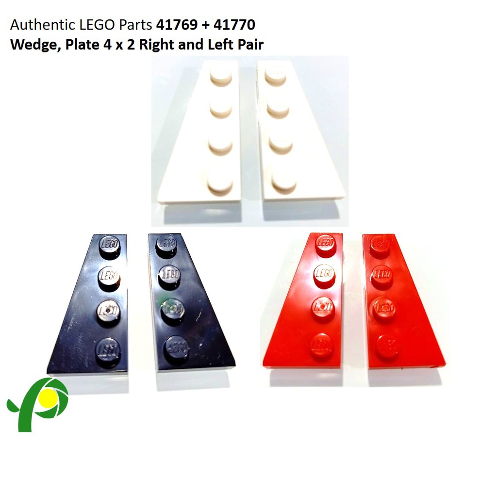 LEGO Parts 41769 + 41770 Wedge Plate 4x2 Right and Left Pair | Shopee ...