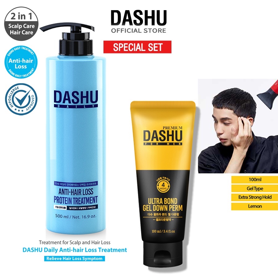 [DASHU] For Men Premium Ultra Bond Gel Down Perm 100ml (Self Perm Kit ...