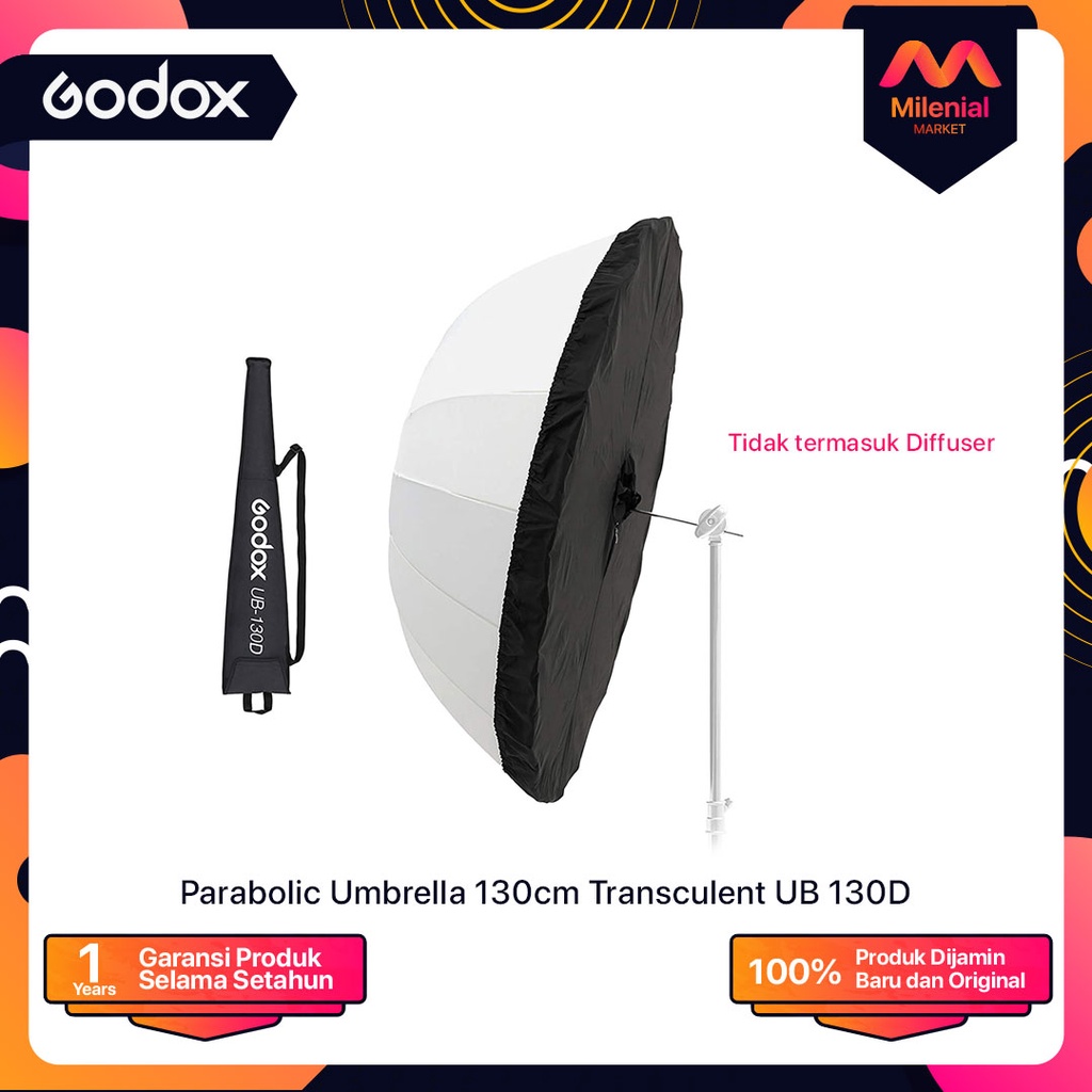 Godox UB-130D Parabolic Umbrella 130cm Translucent - UB130D | Shopee Philippines