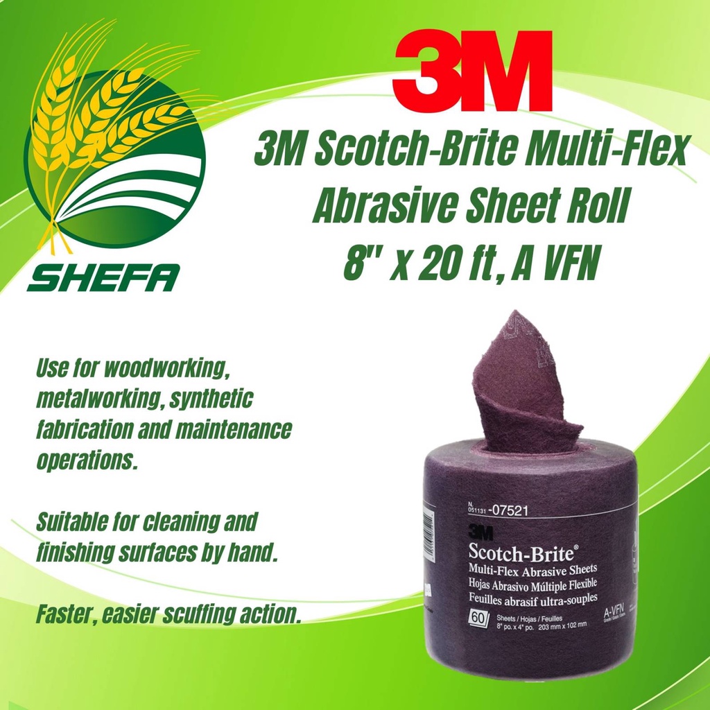 3M A VFN Scotch Brite Multiplex 8" x 20ft. | Shopee Philippines