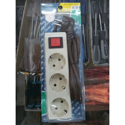 Grounded cable extension socket socket 3 sockets + switch + Uticon ST ...