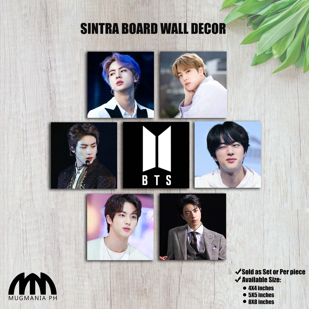 SET 7PCS / KPOP Square Wall Decor - Mugmania - KPOP Seokjin "Jin ...