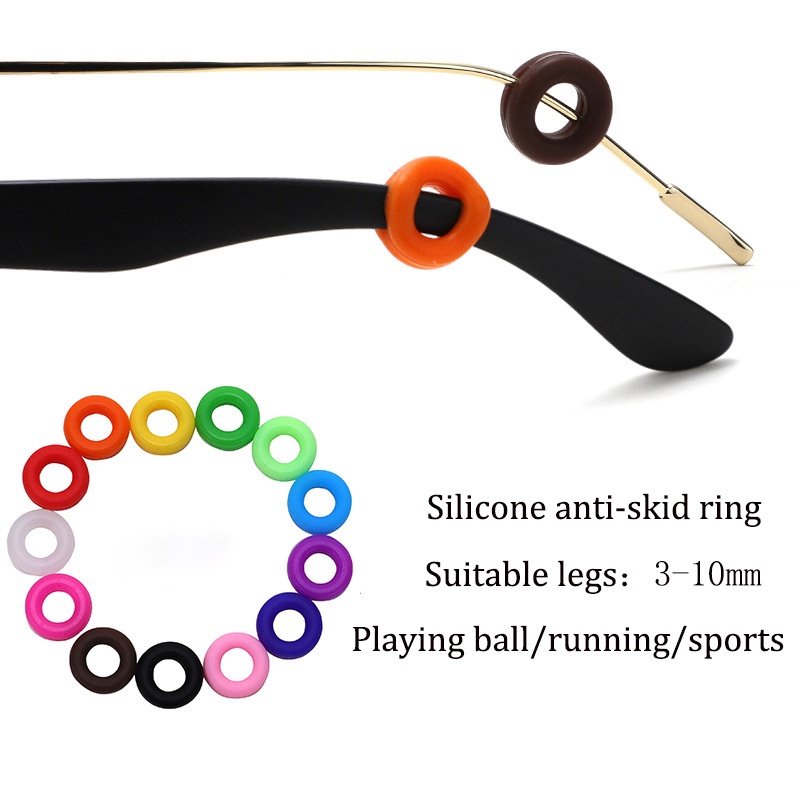 New Type Round Silicone Anti-skid Glasses Leg Cover Anti-slip Ring Side ...