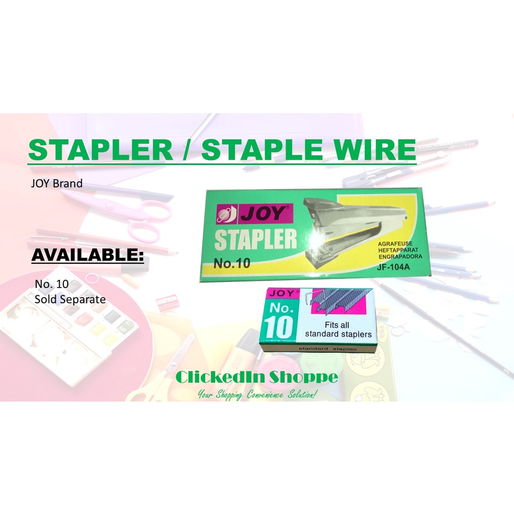 JOY Stapler / Staple Wire No.10 School Supplies Stationery | Shopee ...