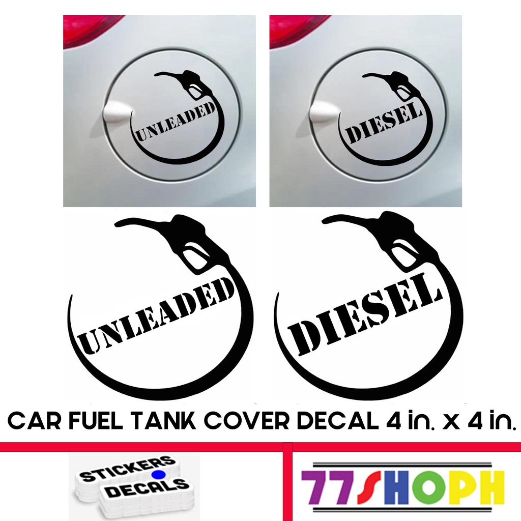 CAR FUEL TANK COVER DECAL 4 in. x 4 in. | Shopee Philippines