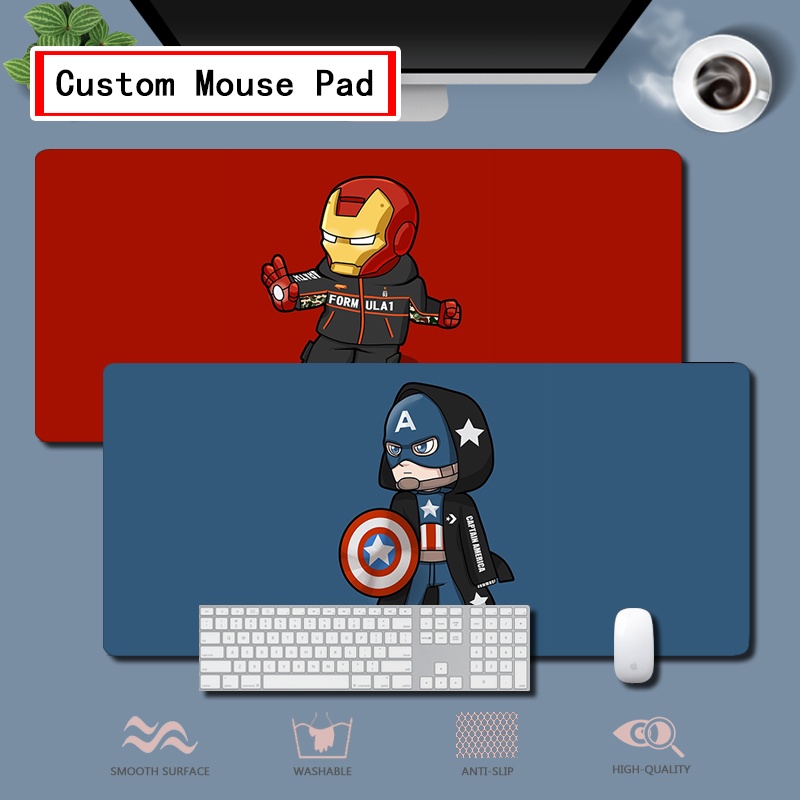 XL Custom Gaming Mouse Pad Marvel The Avengers Cartoon character Mouse ...