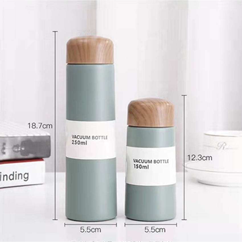 Mini cute wood grain vacuum flask stainless steel mug creative portable pocket mug 150ml/250ml1 ...
