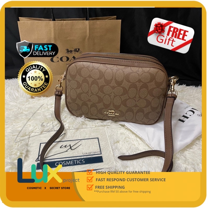 Co*ach Dempsey Camera Crossbody Sling Bag 24cm | Shopee Philippines