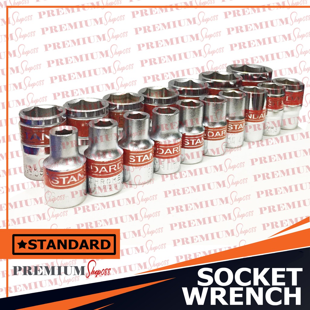 Standard Socket Wrench 8 9 10 11 12 13 14 15 16 17 18 19 20 21 22 23 24 ...