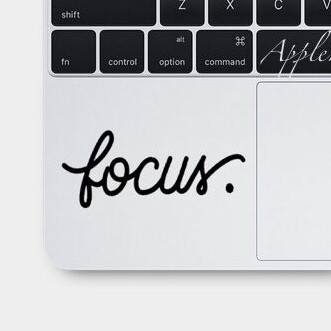 Focus Lettering Sticker - Laptop Macbook Ipad Suitcase Car Decal ...