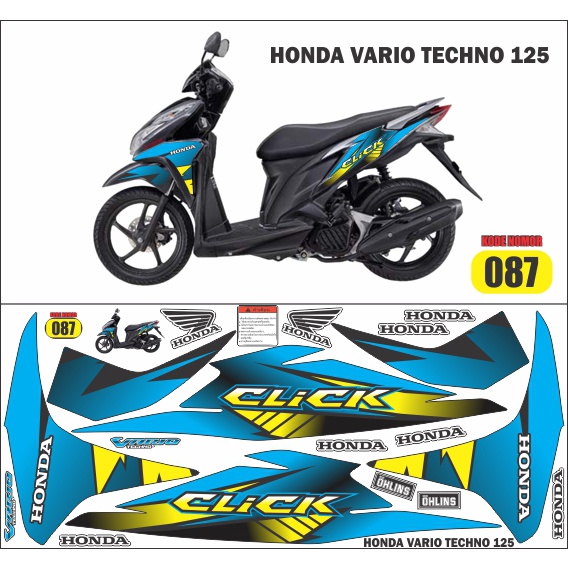 Sticker STRIPING VARIO CLICK 125i TECHNO FI CBS ISS 2012-2017/variation ...