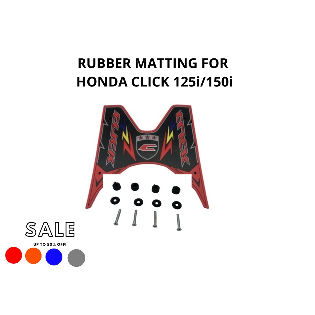 HONDA CLICK 125 RUBBER MATTING RED / HONDA CLICK 150 RUBBER MATTING RED ...