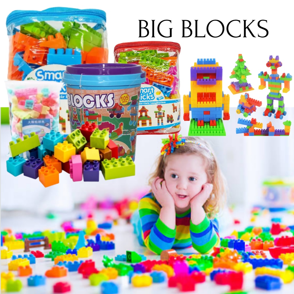 BABA Educational BIG Toy Blocks Colorful Building Toys For Girl Toys ...